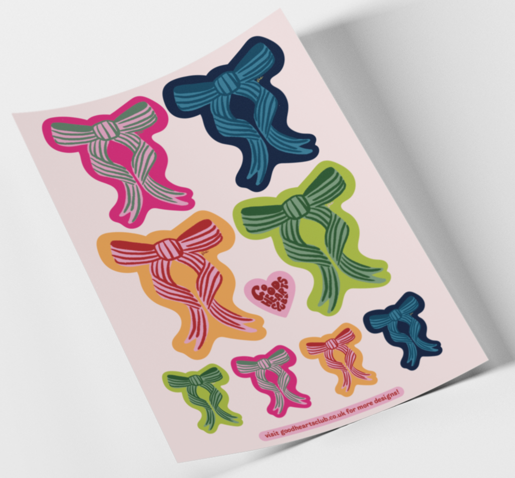 Bows Sticker Sheet – Good Hearts Club
